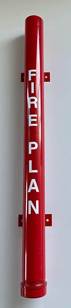 Stainless steel (red coated) Fire plan holder | Products | Maritime ...