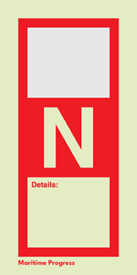 Nitrogen fire extinguishing agent identification supplementary sign ...